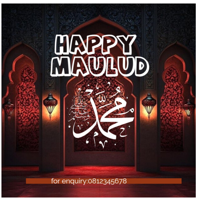 Editable maulud templates | PosterMyWall
