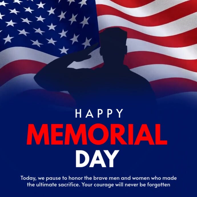Editable Memorial Day Salute Flyer | Military Tribute Template ...