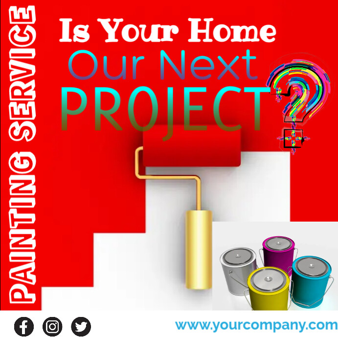 Editable painting service template design | PosterMyWall