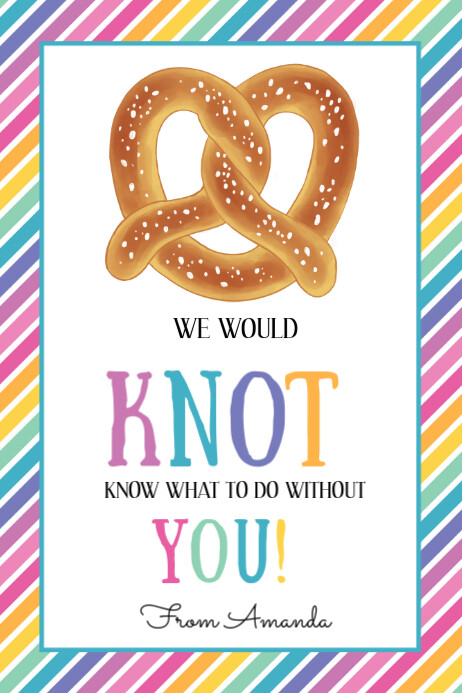 Copy of Editable Pretzel Knot Tag, | PosterMyWall