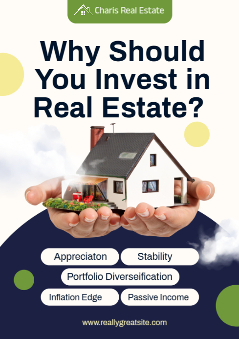 Plantilla de Editable Real Estate Investment Flyer Template | Benefits of Investing | PosterMyWall