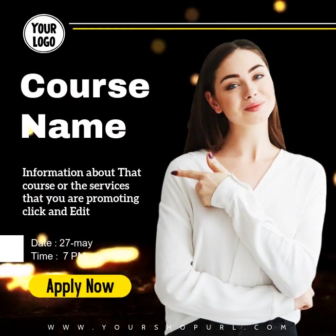 editable service online course video Template | PosterMyWall