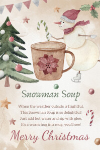 Snowman Soup Printable Template | PosterMyWall