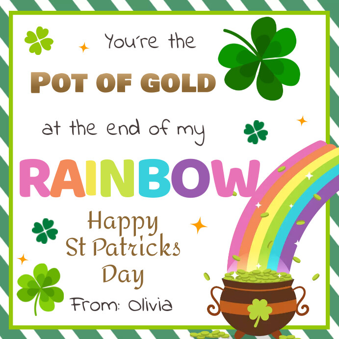 EDITABLE St Patrick's Gift Tag Template | PosterMyWall