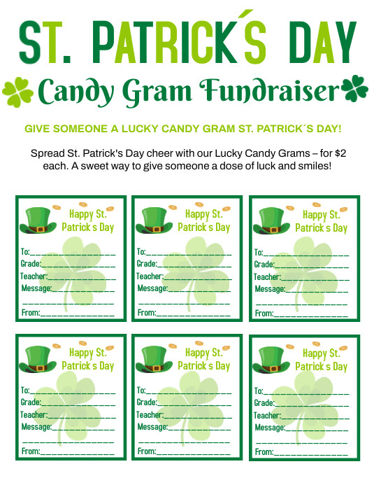 Editable St. Patrick's Day Candy Gram Flyer Template | PosterMyWall