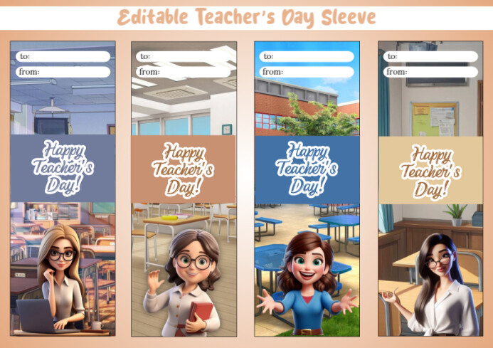 Editable Teacher's Day Sleeve Template | PosterMyWall