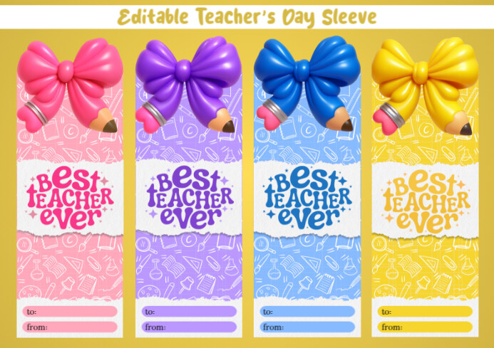 Editable Teacher's Day Sleeve Template | PosterMyWall