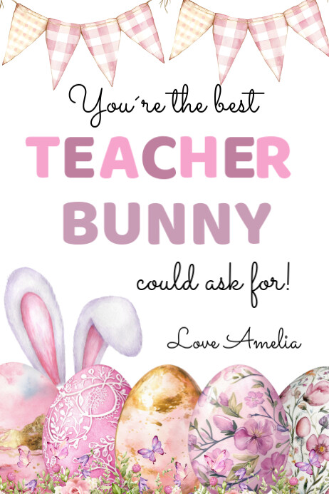 EDITABLE Teacher Easter Gift Tags Template | PosterMyWall