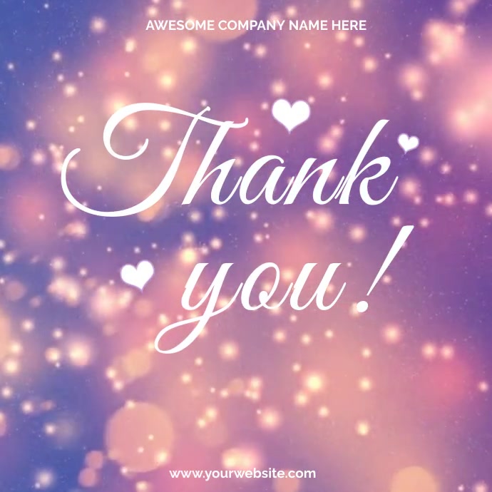 Editable thank you animation advert ads Template | PosterMyWall