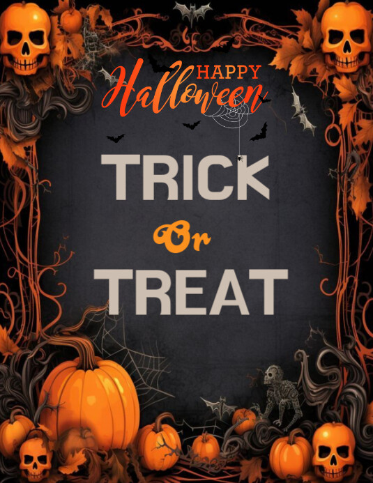 editable trick or treat template | PosterMyWall