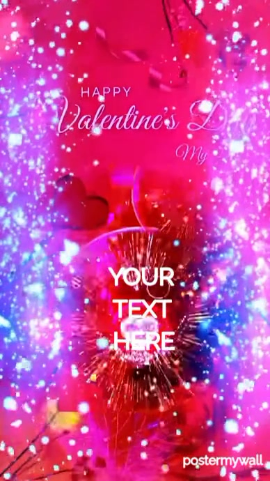 Editable Valentine Love Video – Add Your Own Romantic Message Template ...