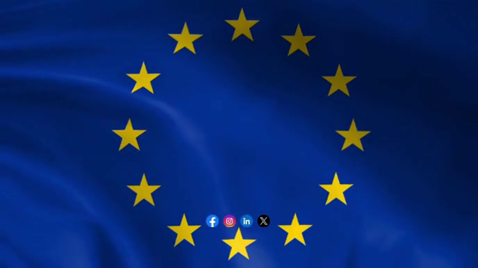 Editable waving flag of European Union Template | PosterMyWall