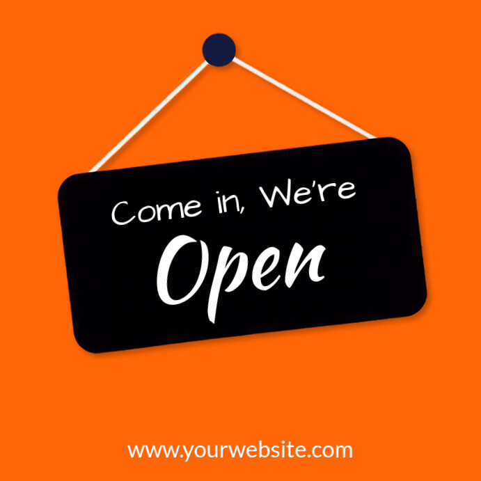 Copy of Editable We’re Open Sign for Instagram Stories – Modern Hanging ...