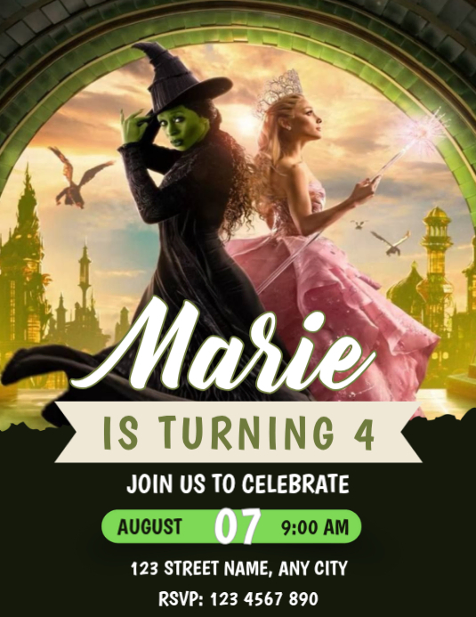 Plantilla de Editable Wicked Birthday Invitation | PosterMyWall