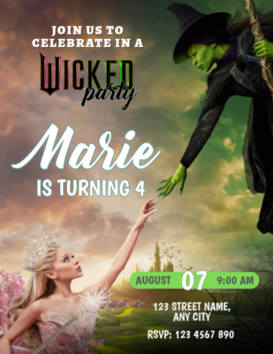 Editable Wicked Party Birthday Invitation Template | PosterMyWall
