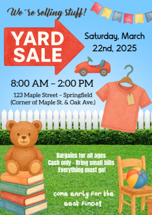 Editable Yard Sale Flyer Template | PosterMyWall