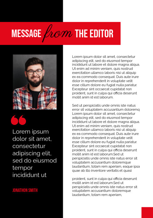 Plantilla de Editorial Page Layout Template | PosterMyWall