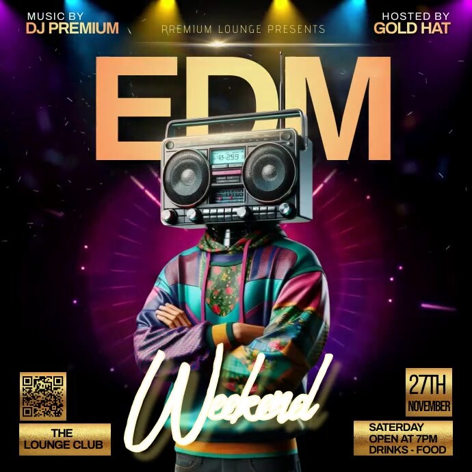 edm club event ad design template | PosterMyWall