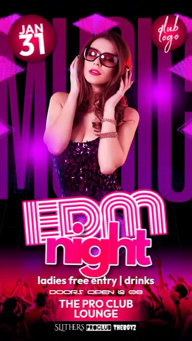 EDM Night Party Template | PosterMyWall