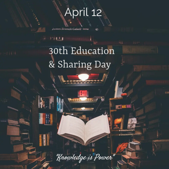 EDUCATION AND SHARING DAY Template | PosterMyWall