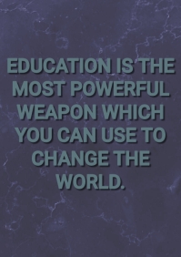 EDUCATION AND WORLD QUOTE TEMPLATE | PosterMyWall