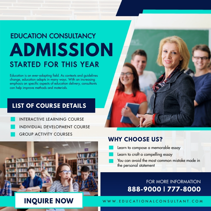Education Consultancy Instagram Post Template | PosterMyWall