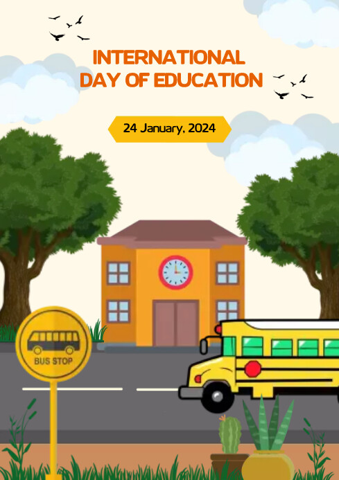 EDUCATION DAY SCHOOL DESIGN POSTER Template | PosterMyWall
