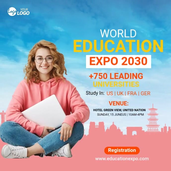 Plantilla de Education Expo Ad Template | PosterMyWall