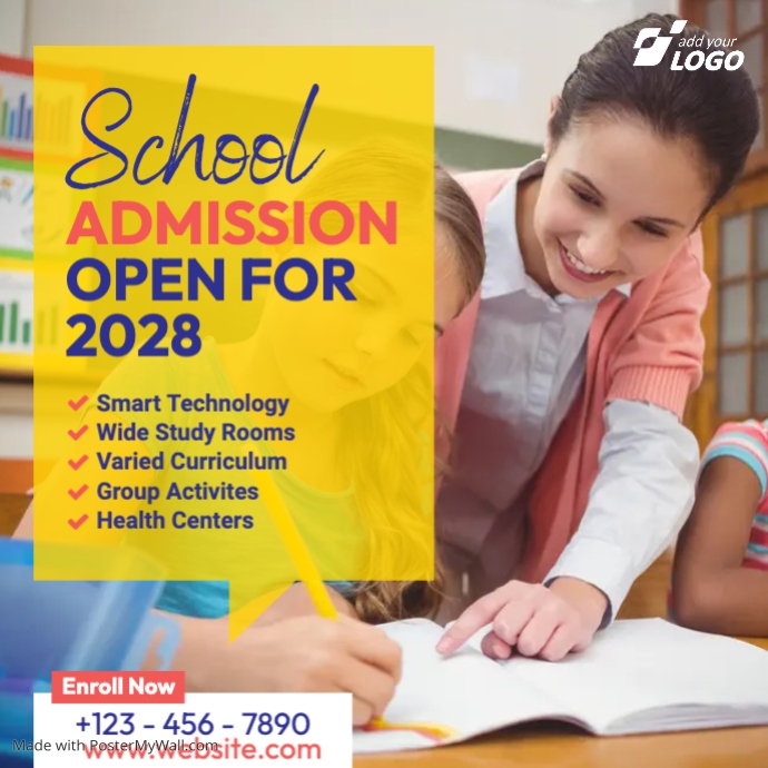 Plantilla de Anuncio de Escuela de Niños | PosterMyWall