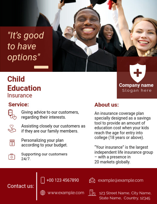 Education insurance poster template | PosterMyWall