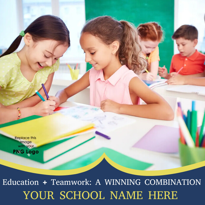 Education + Teamwork: A Winning Combination I Template | PosterMyWall