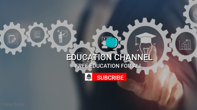 Plantilla de Education Youtube Channel Art Youtube Thumbna | PosterMyWall