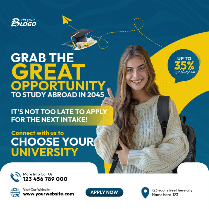 Educational Consultancy Ad Template | PosterMyWall