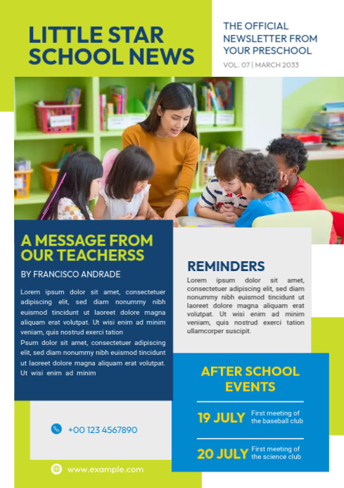 Educational Newsletter Template | PosterMyWall