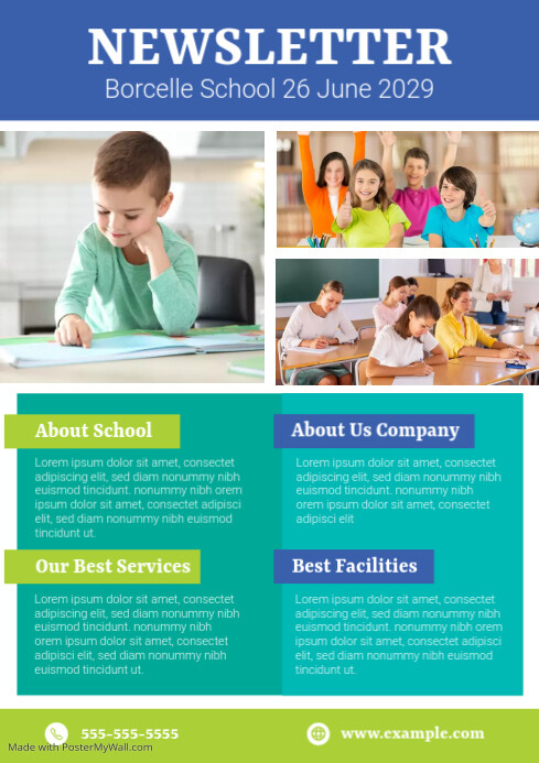 Copy of Educational Newsletter Template | PosterMyWall