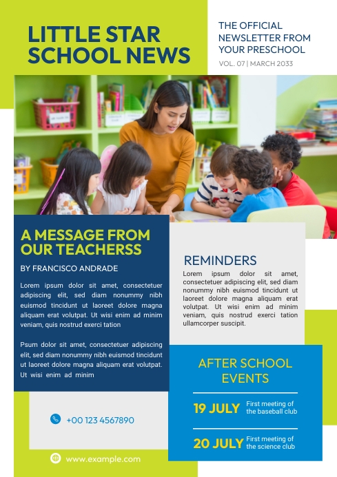 Plantilla de Educational Newsletter Template | PosterMyWall