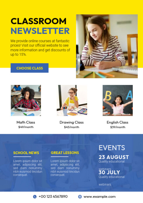 Copy of Educational Newsletter Template | PosterMyWall