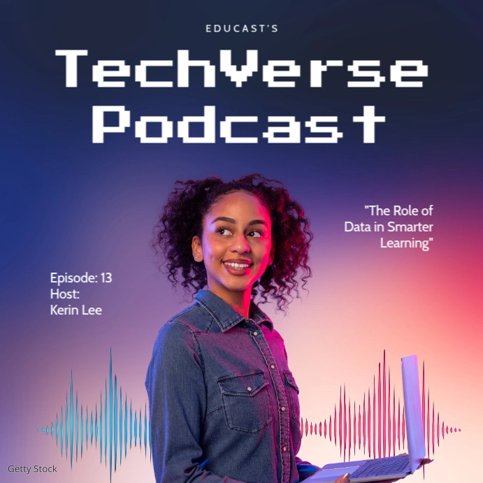 Educational Podcast Cover Instagram Post Template | PosterMyWall