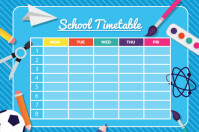 Educational Timetable Poster Template | PosterMyWall