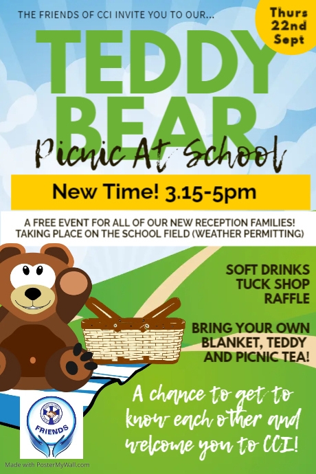 Copy of teddy bear picnic day Flyer Template | PosterMyWall