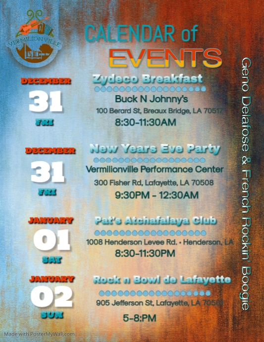 Copy of Copy of upcoming calendar of events flyer template | PosterMyWall