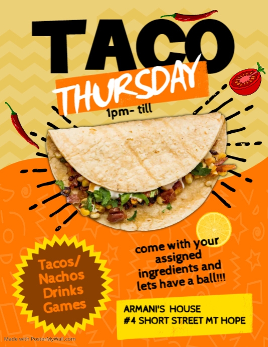 Taco Tuesday Flyer | PosterMyWall