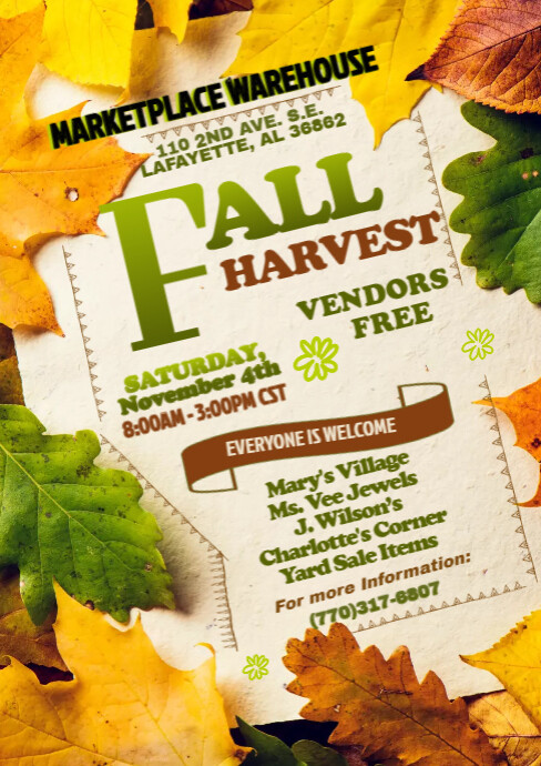 Fall Harvest Festival Flyer | PosterMyWall