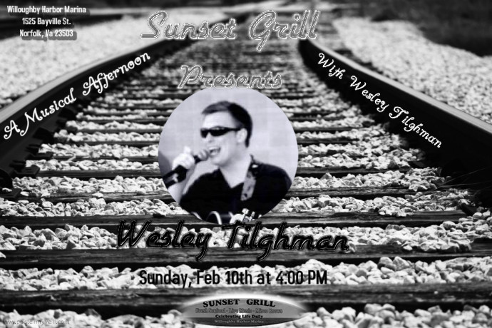 Copy of Wesley Tilghman Sunset Grill An afteroon with Wesley | PosterMyWall