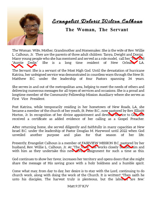 Bio evangelist deloris calhoun | PosterMyWall