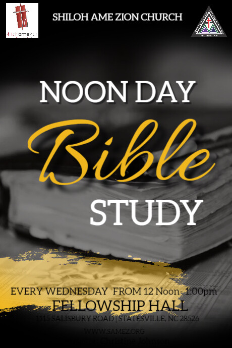 Copy of Noon Day Bible Study Flyer | PosterMyWall