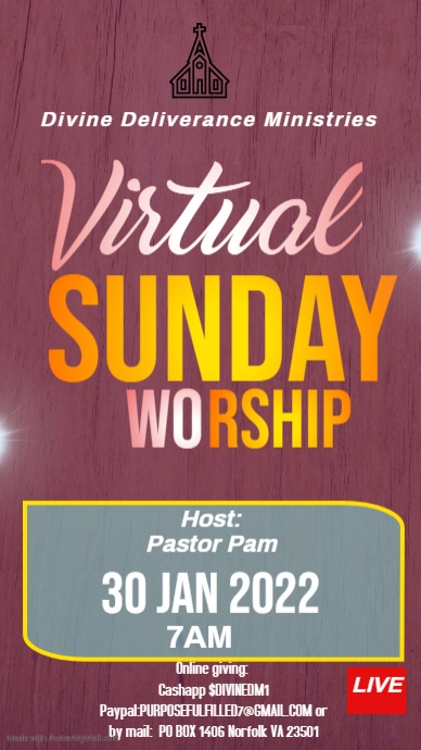 Copy of Virtual Sunday Service | PosterMyWall