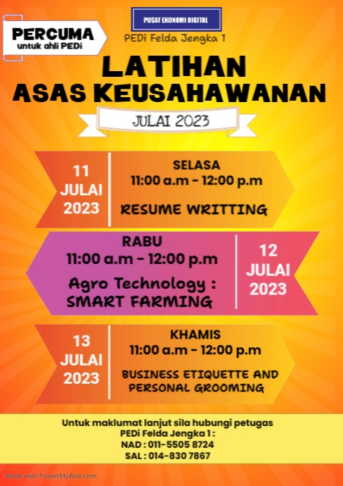 Copy of Event schedule | PosterMyWall