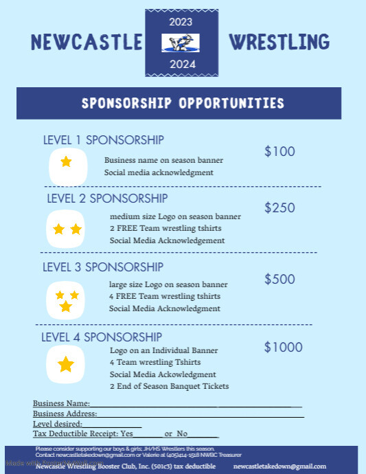 Sky Blue Event Sponsorship Poster | PosterMyWall