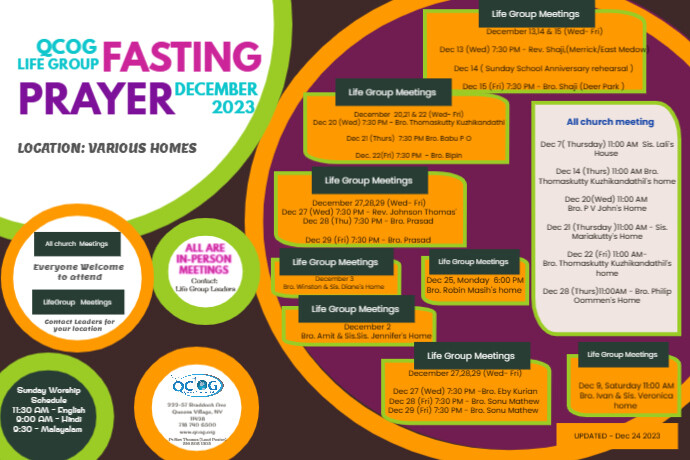 QCOG fasting prayer | PosterMyWall